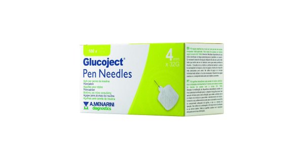 GLUCOJECT PEN NEEDLES 4MM G32