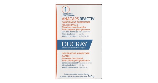Ducray anacaps reactive caduta occasionale 30 capsule – integratore per ...